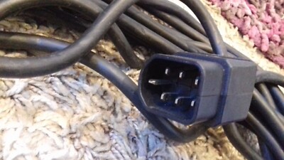 Vintage/Retro Disco Lighting Cable/Lead ELVCON plug to 4 way IEC Stand ...