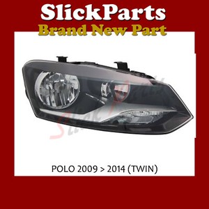 VOLKSWAGEN POLO HEADLIGHT HEADLAMP 2009 2010 2011 2012 2013 2014 ...
