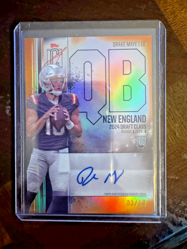 2025 Topps Signature Class Drake Maye RC Chrome Variation ON CARD ...