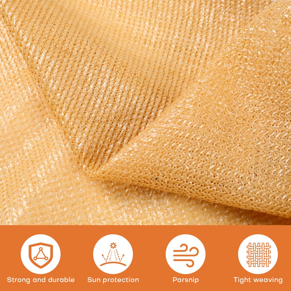 90% Outdoor Sunblock Shade Cloth UV Resistant Shade Net Taped Edge With ...