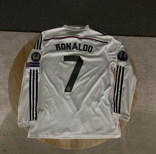 Cristiano Ronaldo #7 14/15 jersey champions league font/patches | eBay