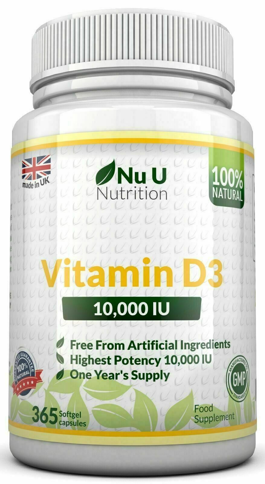 Vitamin D3 10000iu High Strength 365 Soft Gel capsules Vitamin D 10 ...