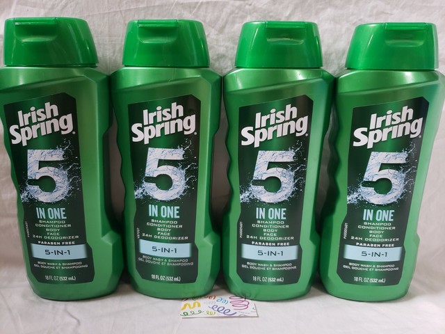4 Irish Spring 5in1 Body Wash and Shampoo 18 Oz for sale online | eBay