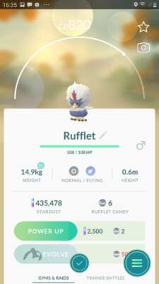Pokemon go Rufflet x5 | eBay