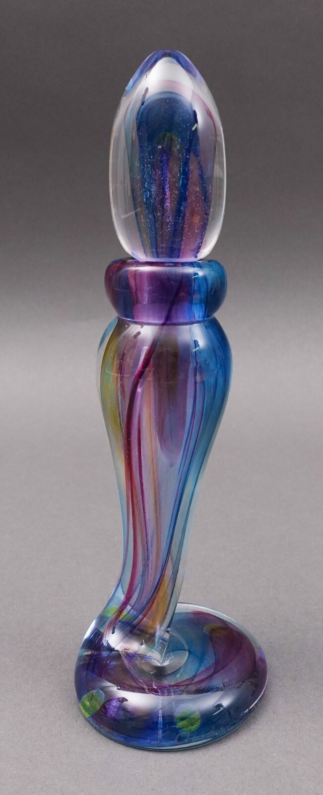 Andrew Shea Signed Hand Blown Art Glass Perfume Bottle With Dauber | eBay