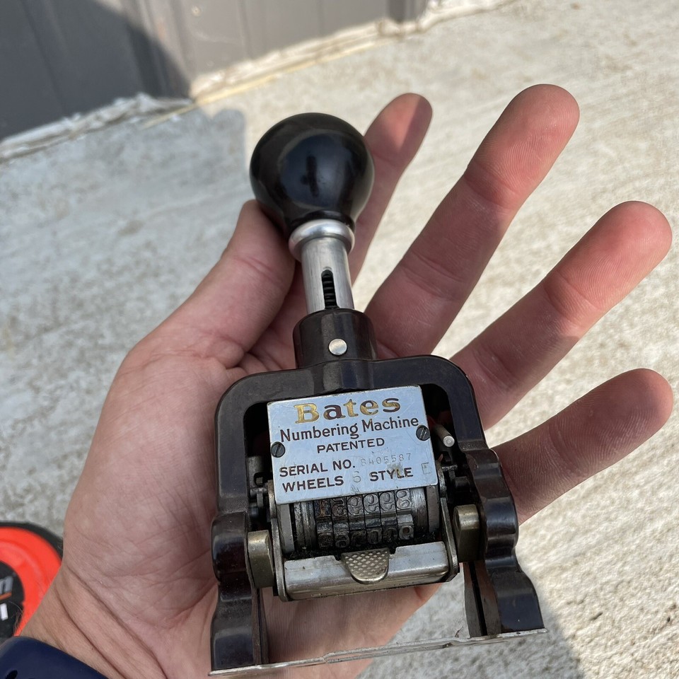 Vintage Bates Multiple Movement Numbering Machine Stamp 6 Wheels Style ...