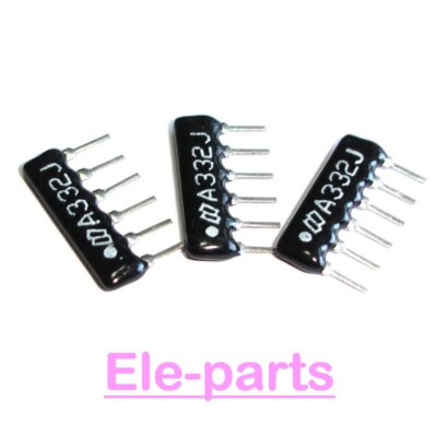 50 PCS A06-332J 3.3KR A06-332 3.3K ohm 5 Commoned Resistor Network ...