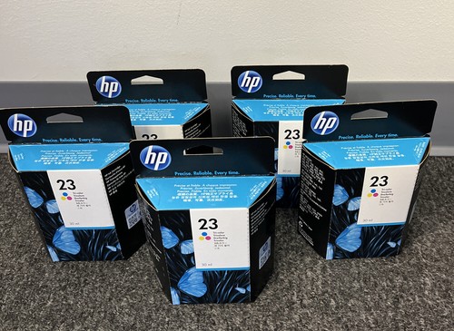 Lot Of 5 New GENUINE HP 23 Tri-Color Inkjet Print Cartridge Box Expired ...