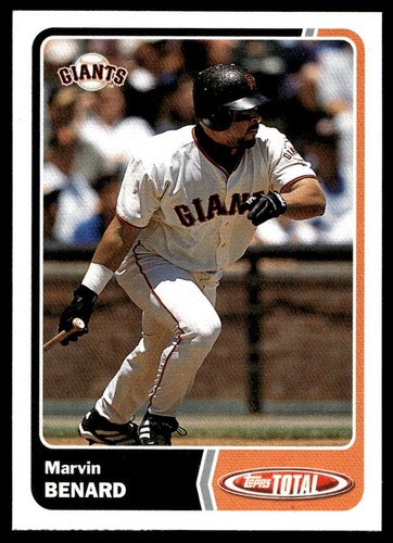 2003 Topps Total 265 Marvin Benard San Francisco Giants Baseball Card ...