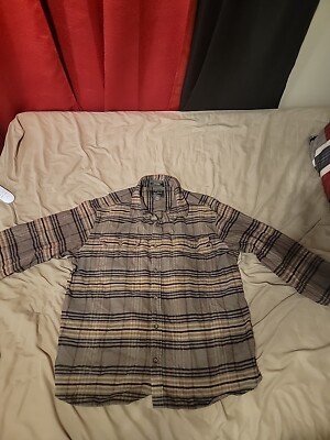 Woolrich Oxbow Bend Flannel Work Shirt Men's Plaid Heavy Cotton Double ...