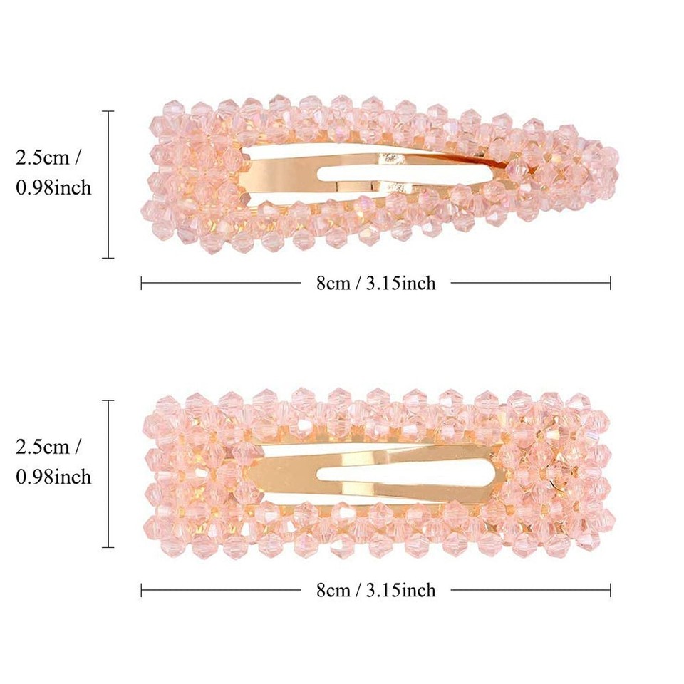 Pink Crystal Facet Pearl Hair Clip for Women Girls Mother's Day Gifts ...