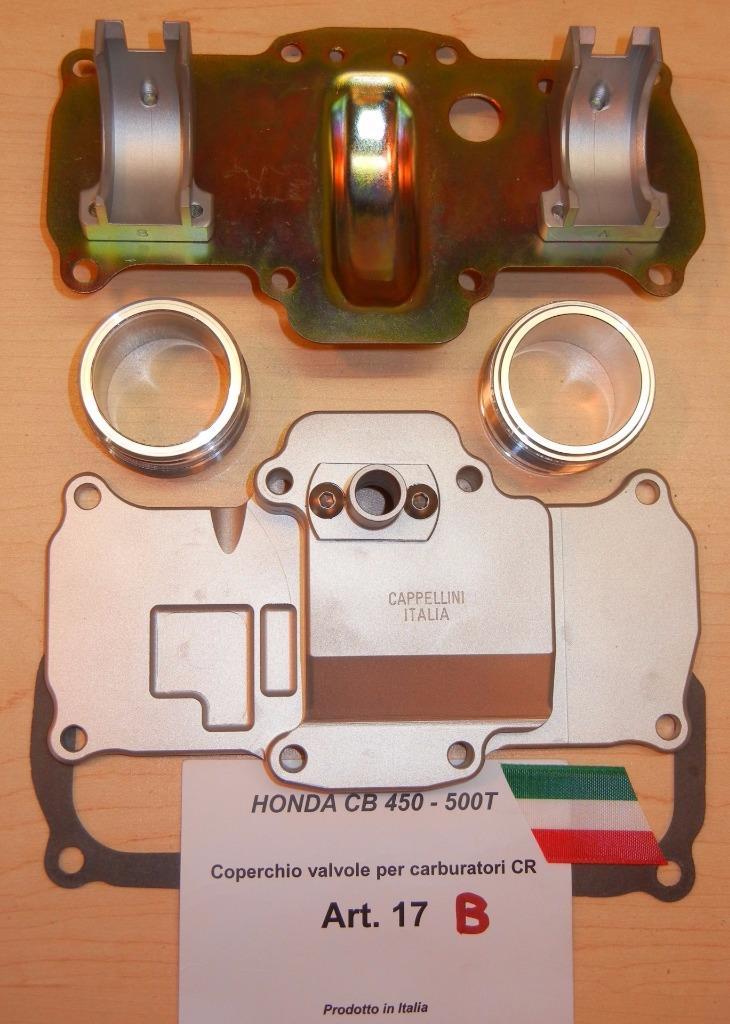 Honda CB450 Cappellini #17B intake rocker cover kit to fit BIG Keihin ...