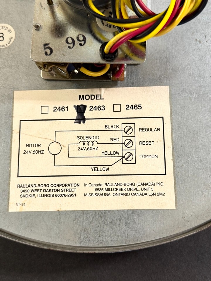 Vintage Rauland Wall Clock 13 Inches Glass NOS MDL 2463 | eBay