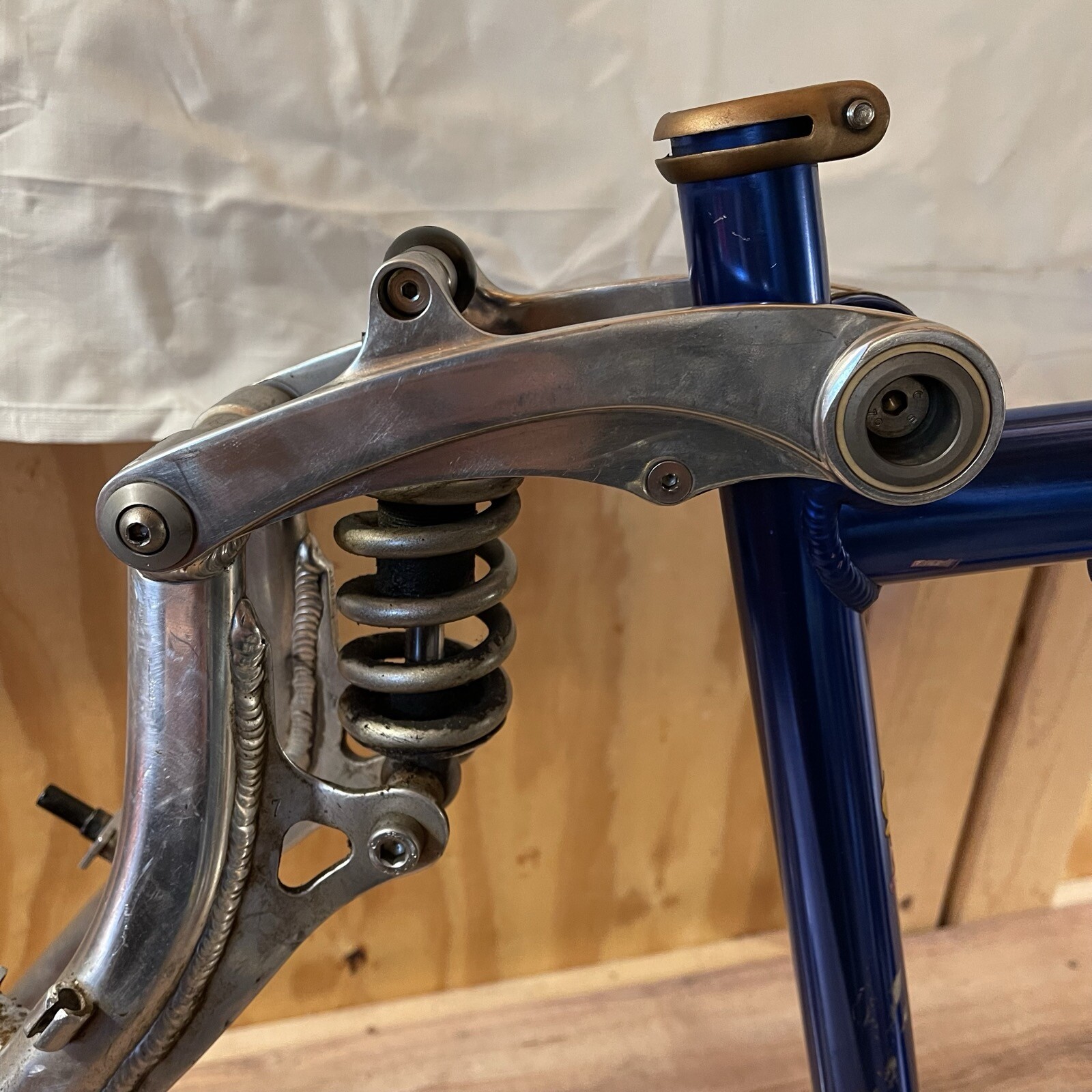 Vintage GT LTS-2 19 Blue Anodized Full Suspension MTB Frame 26 Inch Rim ...