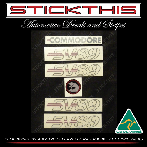 SV89 Body, Decal/Sticker and Bonnet Badge Kit - VN HSV SV 89 Holden ...