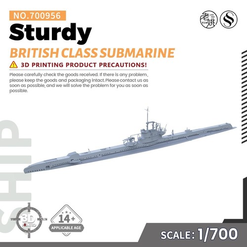 SSMODEL 956 1/700 Military Model Kit British Sturdy Class Submarine | eBay