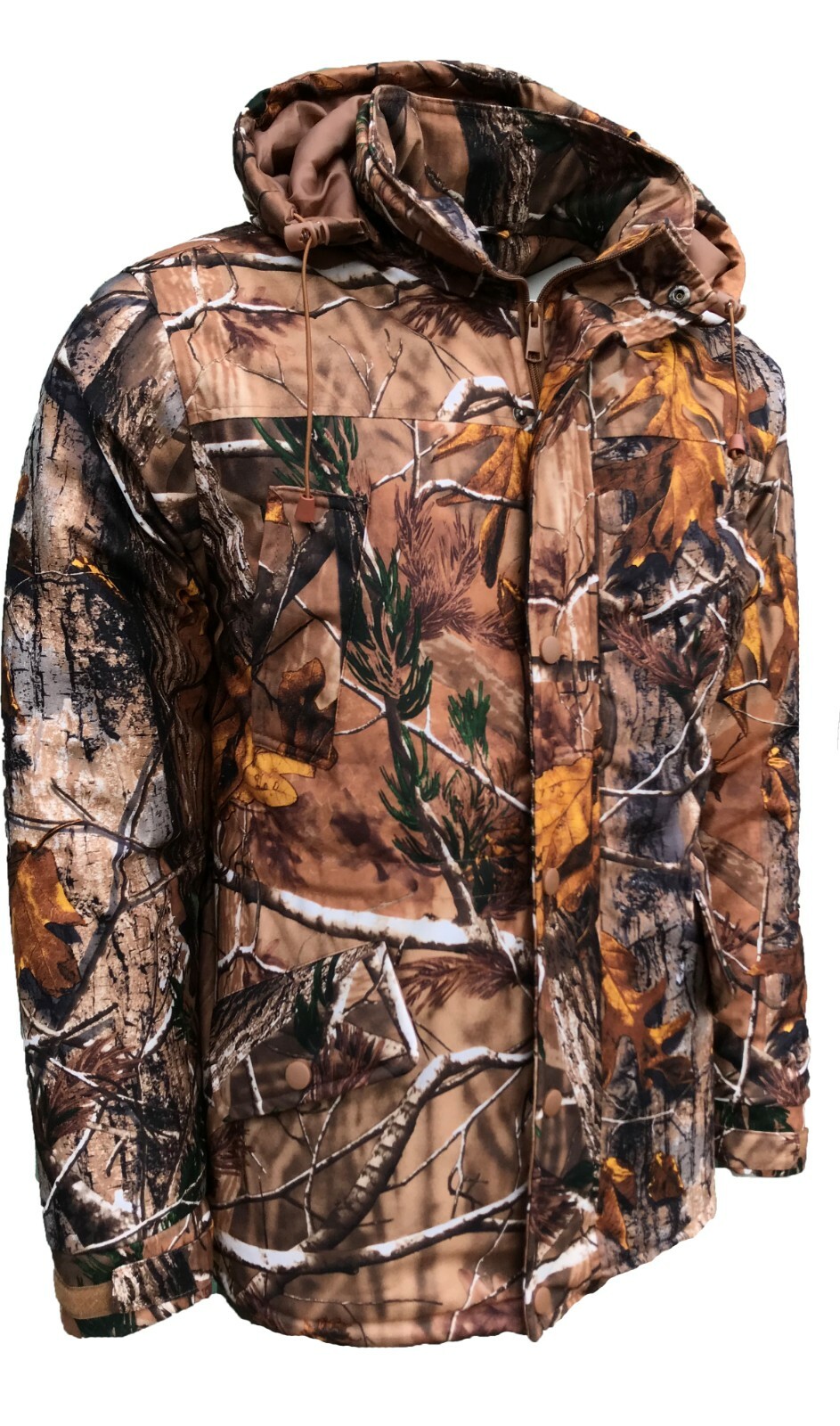 Mens Jacket Padded Camouflage Jungle Hunting Hiking Fishing Army Hooded ...