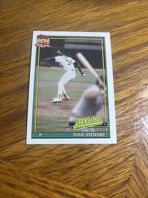 1991 Topps Baseball Card Dave Stewart Oakland Athletics #580 | eBay
