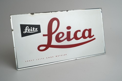 Genuine Original Leitz Leica Dealership Counter Glass Advertising Sign ...