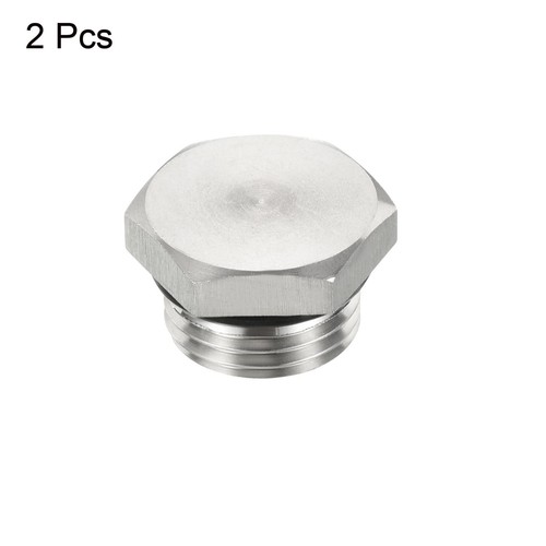 2pcs M16x1.5 Male Plug Thread Hex Head Socket Solid Pipe Fitting ...