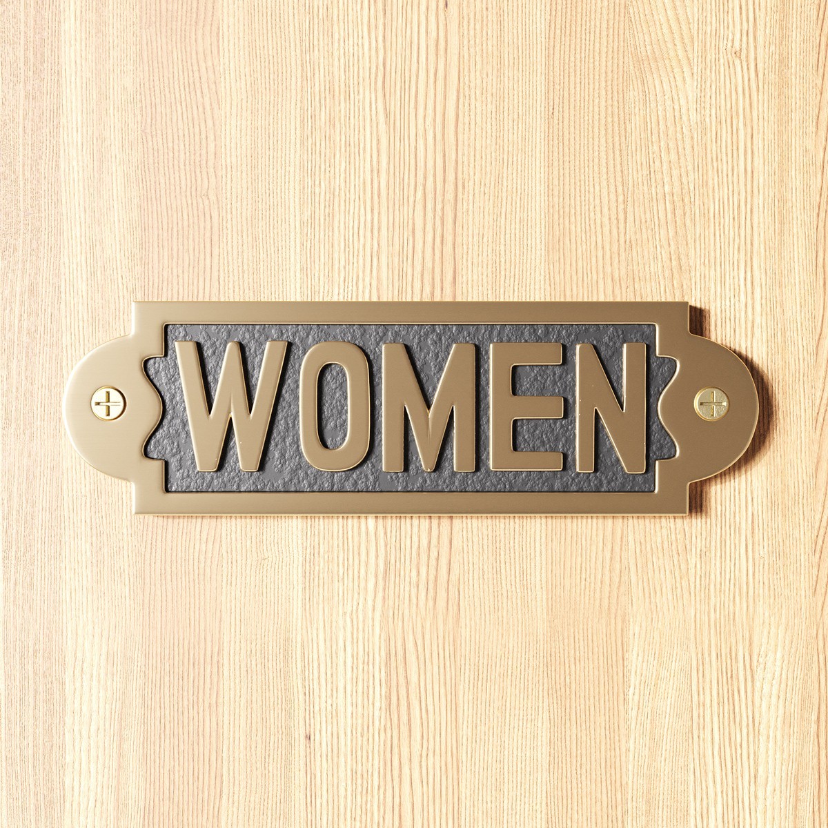 Solid Brass Women Sign Plaque 2.18 H x 7 W Lacquered Finish with ...