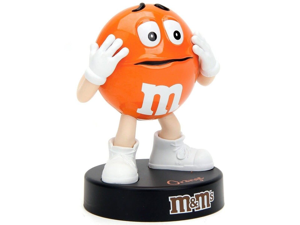 Jada Toys M&M'S Orange Metal Diecast Statue Figure With Pedestal 10cm ...