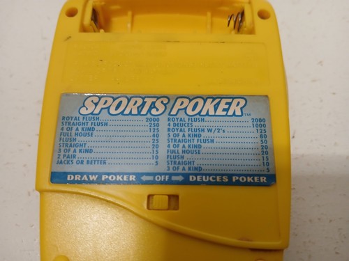 Radica Sports Draw & Deuces Poker Handheld Electronic Game Tested Works ...