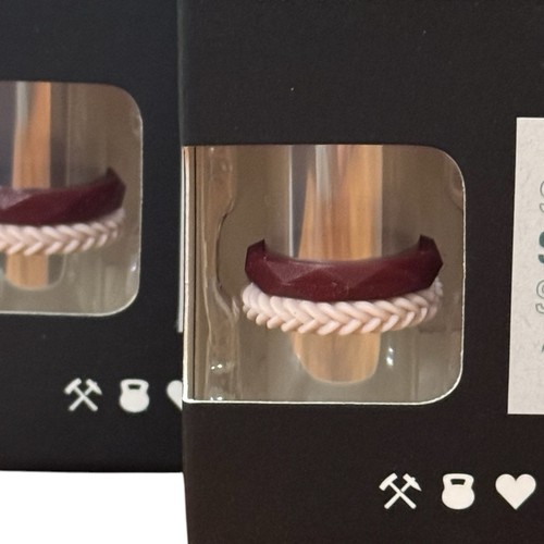 QALO Women's Stackable Silicone Wedding Rings SIZE 5 PINK & MAROON RED ...