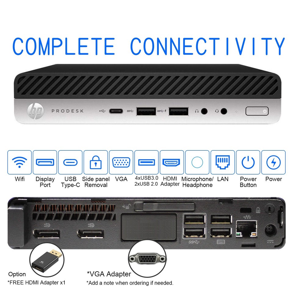 HP Mini Desktop Computer PC i7, 32GB RAM NEW 2TB M.2 SSD, Windows 11 ...