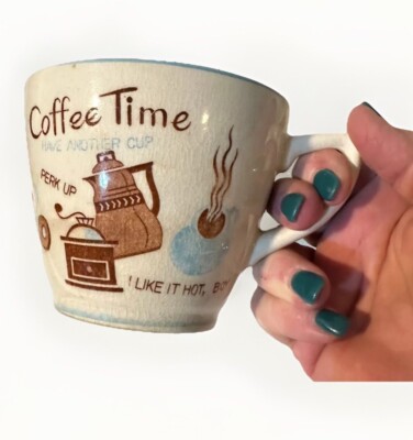 Vintage “Coffee Time” Cracker Barrel Style Coffee Cup Mug - Retro Diner ...