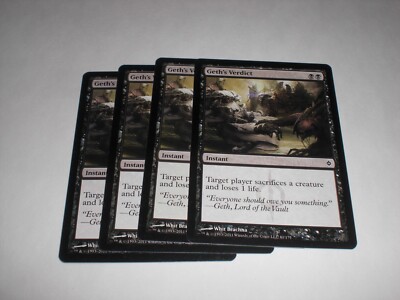 4x Geth's Verdict / Geths Richtspruch - Playset Modern Pauper Phyrexia | eBay.de