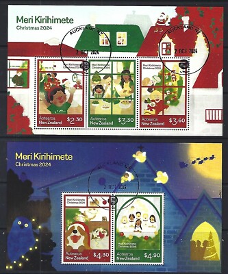 NEW ZEALAND 2024 CHRISTMAS PAIR OF MINIATURE SHEETS FINE USED | eBay UK