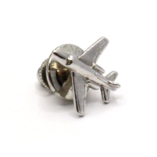VTG Fighter Jet Plane Aircraft Aviation Silver Tone Lapel Pin Tie Tack ...