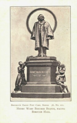 Brooklyn Eagle 36 211 Henry Ward Beecher Statue Hall Antique Postcard ...