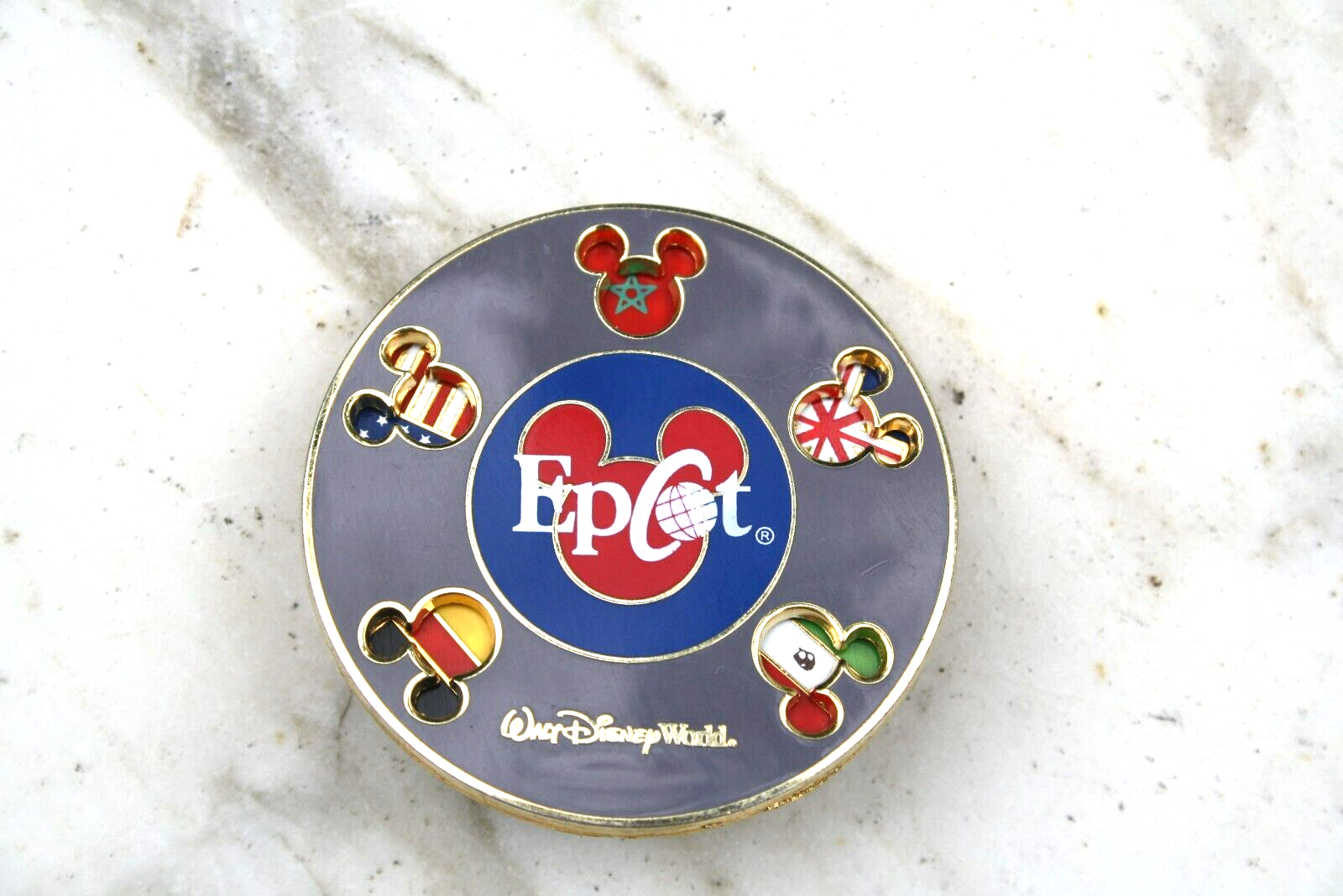 Rare Disney Spinner / Moveable Pin Epcot Countries Enamel | eBay