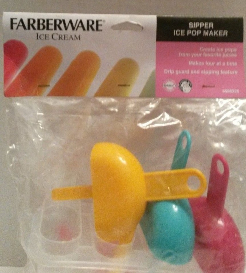 Farberware Ice Cream Sipper Ice Pop Maker 4pack NEW | eBay