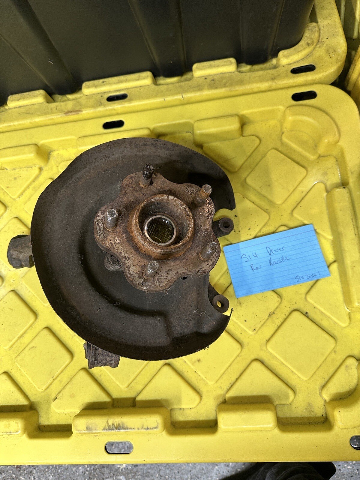 95-98 Nissan 240sx Left Rear Suspension Knuckle & 5 lug Hub S14 Spindle ...