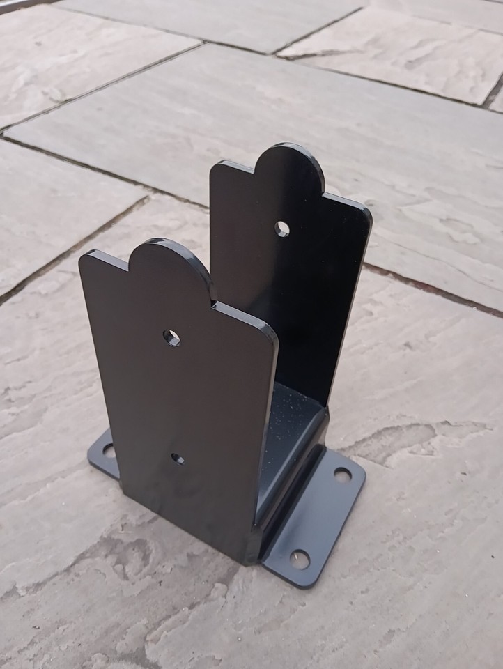 Pergola Post Socket Brackets Piller Base Support 100mm 4" Bolt Down ...