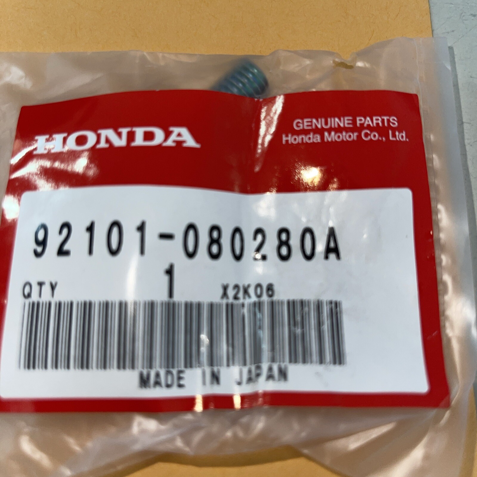 OEM HONDA HEX BOLT (8x28) 92101-08028-0A | eBay