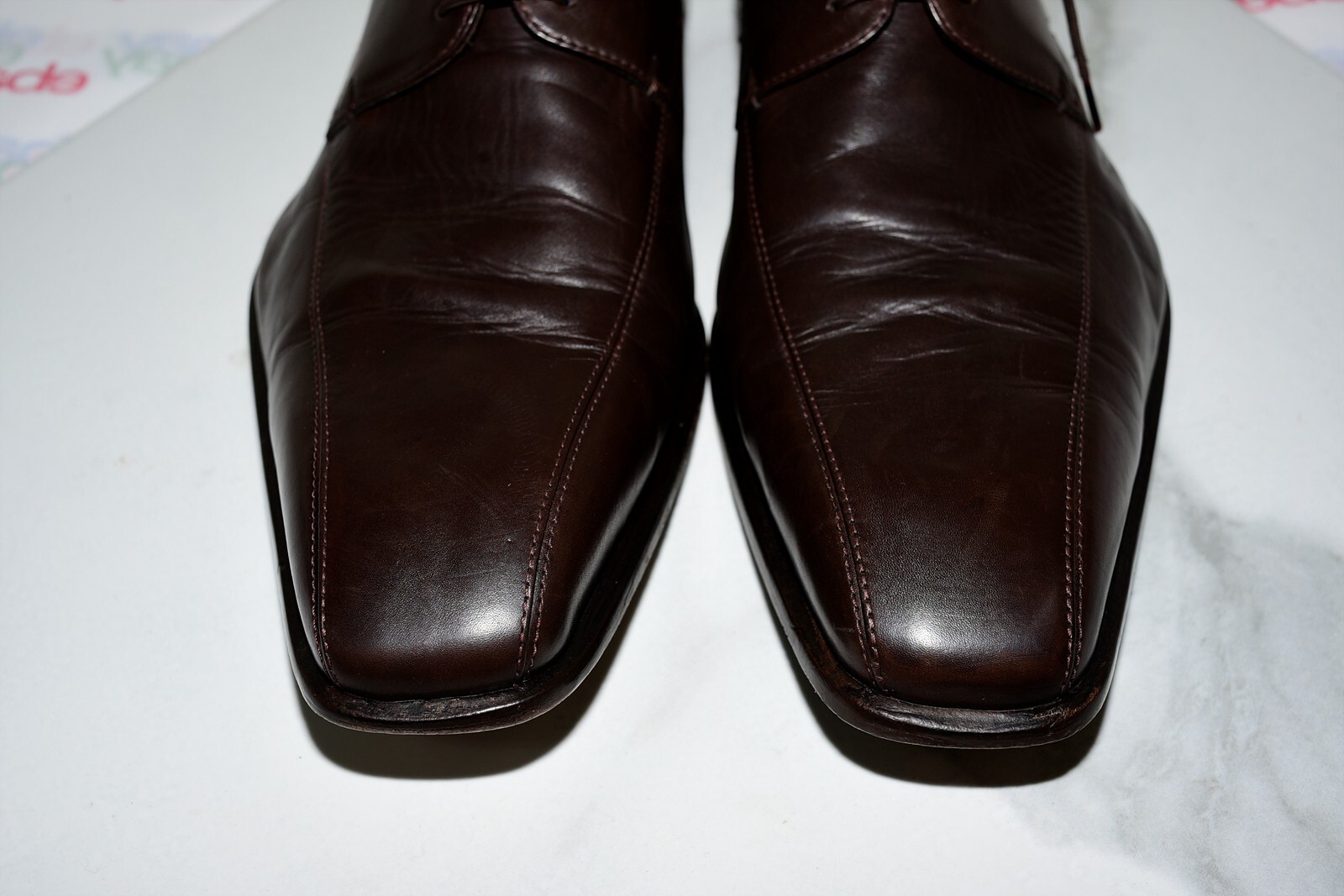 Hugo Boss Bicycle Toe Leather Brown Shoe Men UK 12/ US 13 | eBay
