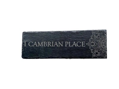 Personalised handmade grey slate house sign/ name plaque | eBay UK