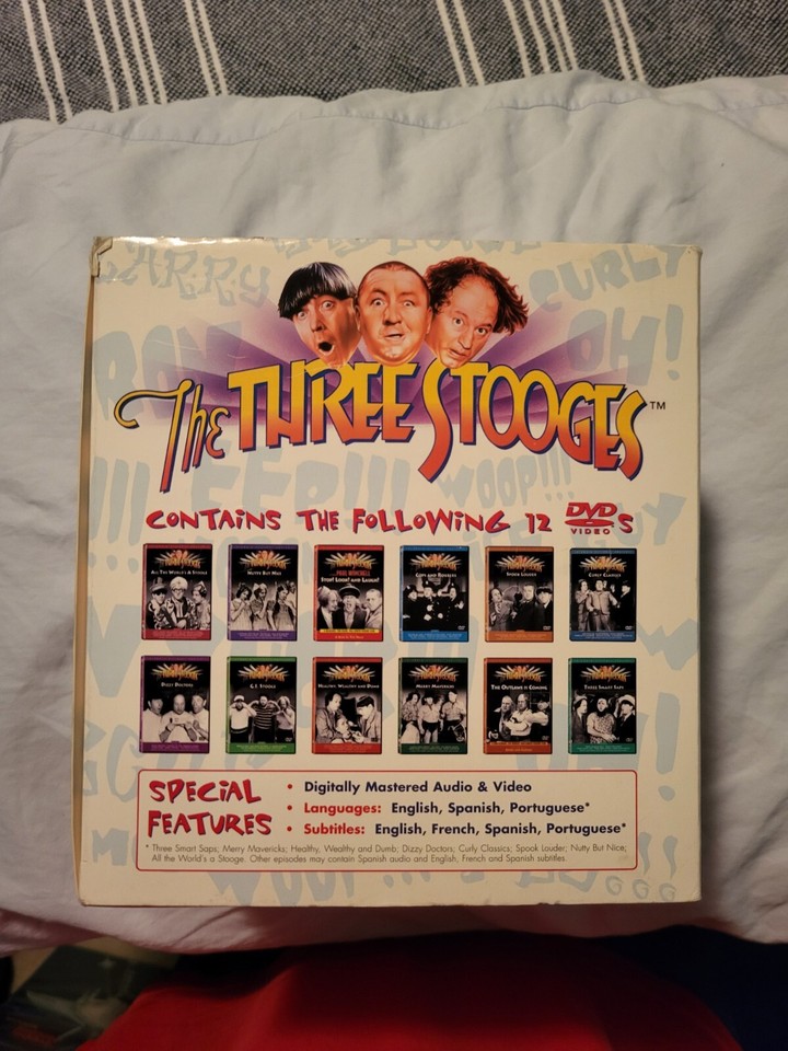The Three Stooges 12 Pack DVD Box Set 2003 Digitally Mastered 600 ...