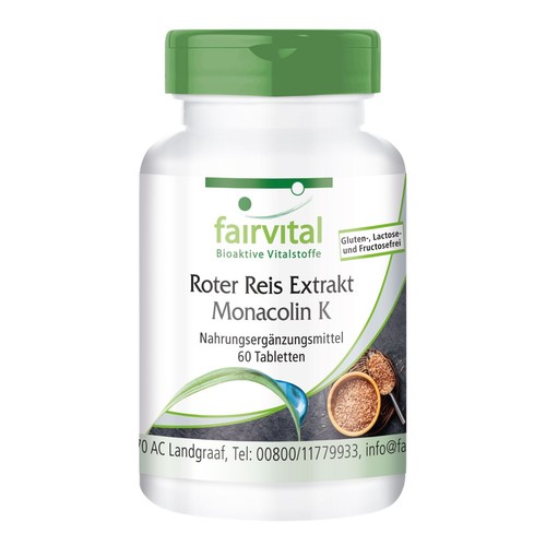 Roter Reis Extrakt - 60 Tabletten 2,95 mg Monacolin K - VEGAN ...