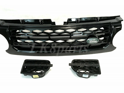 Land Rover LR4 2014-2016 Front Grille & Side Vents In Black Gloss ...
