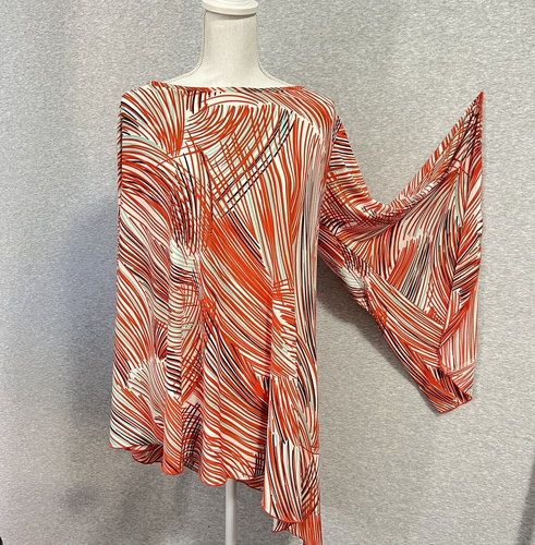 Nilsa Ramirez Tunic Dress Womens X Small Orange Art Boho Whimsigoth Art ...