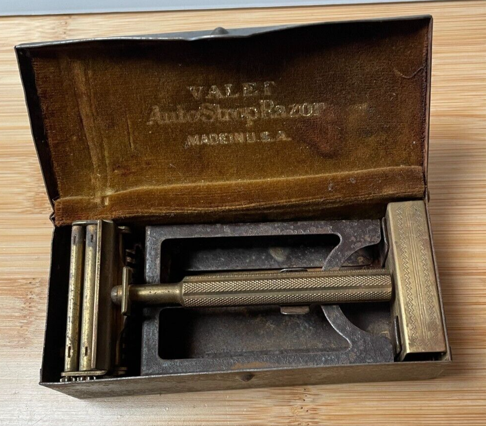 Vintage Valet Autostrop Safety Razor in Metal Case Made in USA | eBay