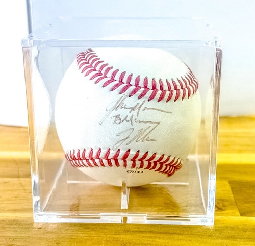 Joe Mauer Signed Baseball w/ Jake & Billy Mauer JSA COA Minnesota Twins ...