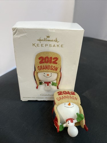 Hallmark Keepsake Christmas Ornament 2012 Grandson Snowboy Winter Hat ...