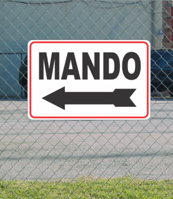 MANDO w/ Left Arrow Metal Sign for Disc Golf Course Range 12"x18" | eBay