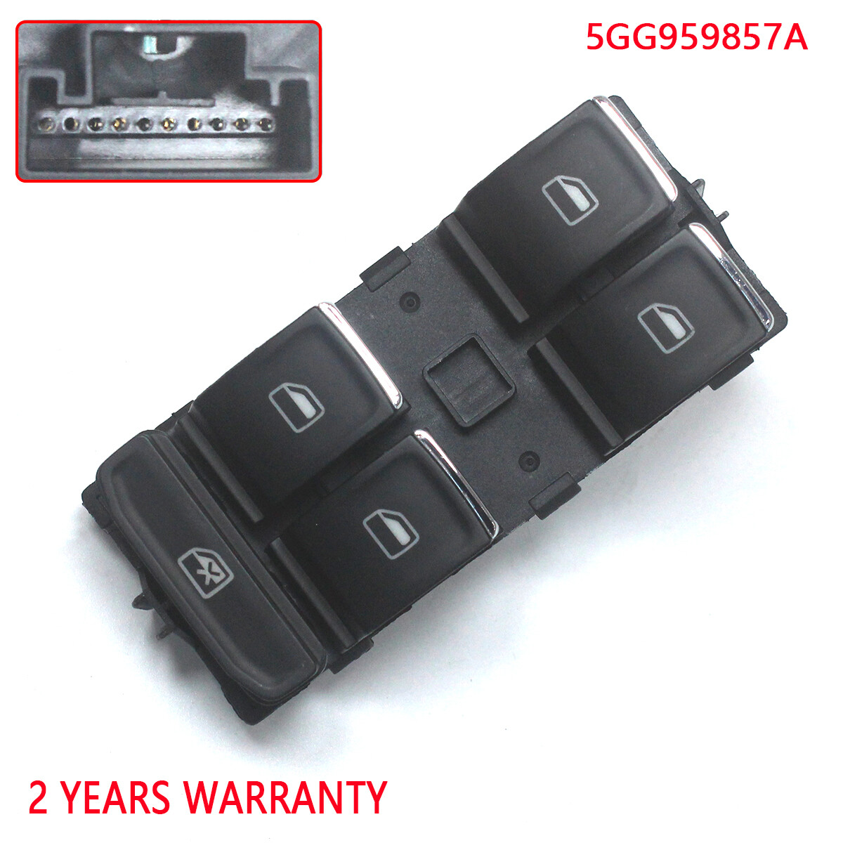 For VW Golf GTI MK7 Passat B7 Chrome Master Window Control Switch ...
